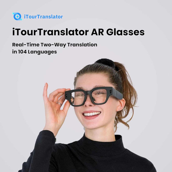 iTour Smart AR Glasses | Real-Time Translation & Built-in Teleprompter