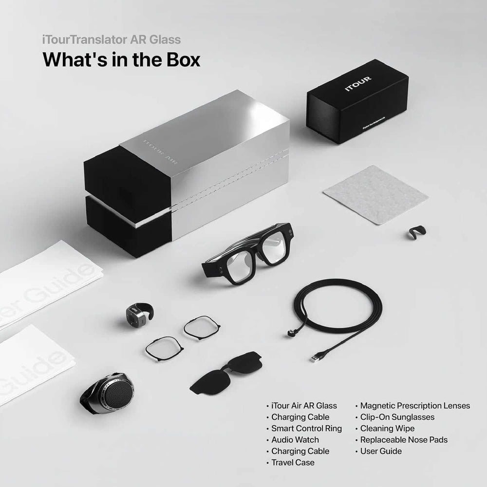 iTour Smart AR Glasses | Real-Time Translation & Built-in Teleprompter
