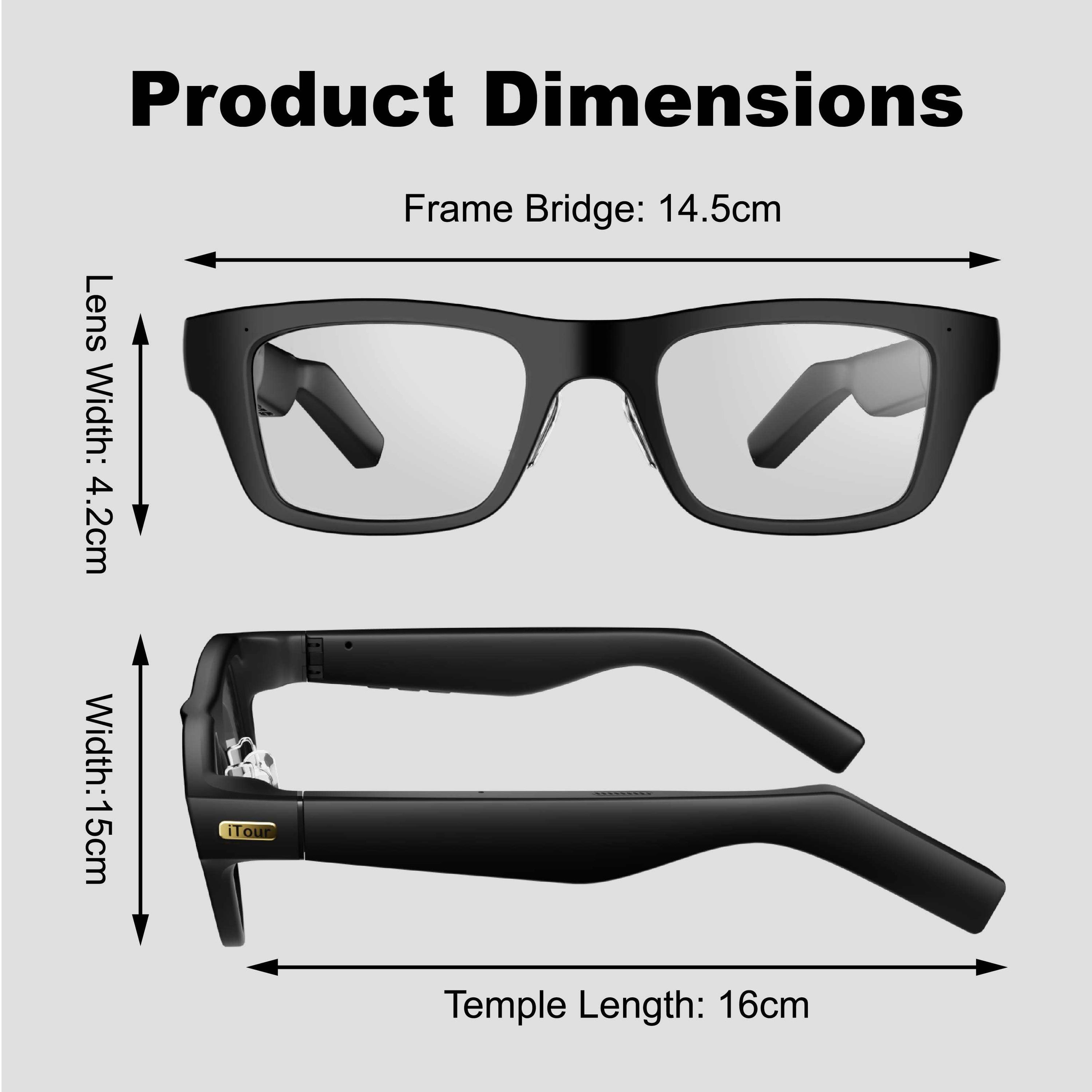 iTour GO2 Smart AI Translation Glasses for Real-Time Language Translation